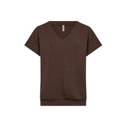 soyaconcept Damen Kurzarmhemd "Soya Concept T-Shirt SC-BANU 244"8694 hot fudge, Gr. XS, Obermaterial: 48% Modal, 48% Polyester, 4% Elasthan, Hemden