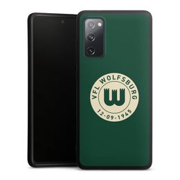 DeinDesign Galaxy S20 FE Handy Premium Silikon H&uuml;lle Handyh&uuml;lle schwarz Case Vfl Wolfsburg Official Licensed Product 80 Jahre Silikon Premium Case