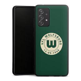 DeinDesign Galaxy A52s 5G Handy Premium Silikon H&uuml;lle Handyh&uuml;lle schwarz Case 80 Jahre Vfl Wolfsburg Official Licensed Product Silikon Premium Case