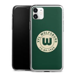 DeinDesign iPhone 11 Handy Slim Case Silikon Handyh&uuml;lle transparent H&uuml;lle extra d&uuml;nn 80 Jahre Official Licensed Product Vfl Wolfsburg Silikon Slim Case