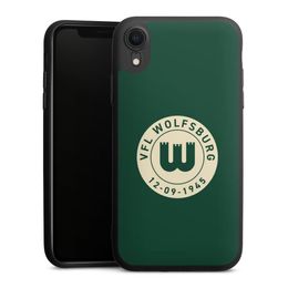 DeinDesign iPhone Xr Handy Premium Silikon H&uuml;lle Handyh&uuml;lle schwarz Case 80 Jahre Vfl Wolfsburg Official Licensed Product Silikon Premium Case