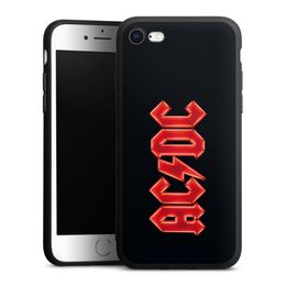 DeinDesign iPhone SE (2020) Handy Premium Silikon H&uuml;lle Handyh&uuml;lle schwarz Case Official Licensed Product Acdc Logo Silikon Premium Case