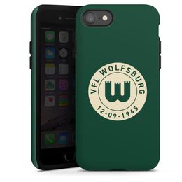 DeinDesign iPhone SE (2020) Handy Panzer Handyh&uuml;lle robuste Outdoor H&uuml;lle Schutzh&uuml;lle matt 80 Jahre Official Licensed Product Vfl Wolfsburg Tough Case