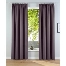 Verdunkelungsvorhang OTTO HOME, B:140cm H:245cm, grau, Polyester, Kinderzimmer, Gardinen, "Solana, Gardinen mit Kr&auml;uselband, Vorh&auml;nge, Wohnzimmer,