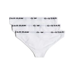 G-Star Raw G-STAR Damen Slip "Slips 3 Pack", Gr. XLwei&szlig;, wei&szlig;, wei&szlig;, Obermaterial: 95% Baumwolle, 5% Elasthan, Unterhosen