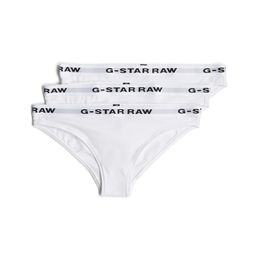 G-Star Raw G-STAR Damen Slip "Slips 3 Pack", Gr. XSwei&szlig;, wei&szlig;, wei&szlig;, Obermaterial: 95% Baumwolle, 5% Elasthan, Unterhosen