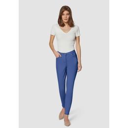 Madeleine Mode MADELEINE Damen Regular-fit-Jeans "Jeans Mid Waist Skinny-Hose mit Fransen", beige, Gr. 19, Obermaterial: 92% Baumwolle CO. 6% Polyester PES. 2%