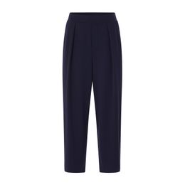 Bundfaltenhose RICHROYAL, Damen, Gr. M, N-Gr, midnight blau, Jersey, Obermaterial: 51% Modal, 42% Polyester, 7% Elasthan, kn&ouml;chellang, Hosen, im Barrel-Fit