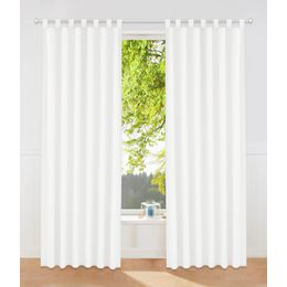 Vorhang OTTO HOME, B:140cm H:175cm, wei&szlig;, Polyester, Recyceltes Material, Wohnzimmer, Gardinen, "Raja", 2er-Set, Bestseller, einfarbig, modern,