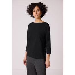 Street One Damen 3/4-Arm-Shirtschwarz, Gr. 38, unifarben, Web, 95% Baumwolle, 5% Elasthan, Shirts, Jersey
