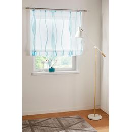 Raffrollo OTTO HOME, B:45cm H:140cm, wei&szlig;, Voile, Obermaterial: 100% Polyester, K&uuml;che, Raffrollos, "Dimona", Transparent, Voile, Polyester, Wellen