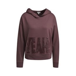Milano Italy Damen Kapuzensweatshirtvino, Gr. XL, bedruckt, Sweatware, Material: 60% Viskose, 35% Polyamid, 5% Elasthan, Sweatshirts, mit