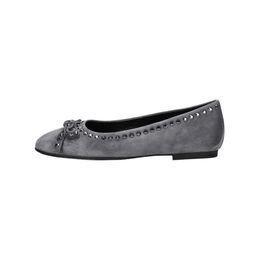 Gabor Damen Ballerina "Gabor Ballerinas Veloursleder", Gr. 41, grau, Veloursleder, Schuhe
