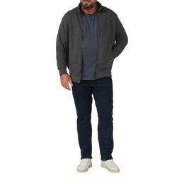 Herren Sweatjacke, grau, Gr. XXL, s.Oliver MEN BIG SIZES, unifarben, Web, Obermaterial: 70% Baumwolle, 30% Polyester, Sweatjacken, mit Rei&szlig;verschluss