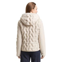 Tom Tailor Damen Steppjacke, beige, Gr. S, unifarben, Steppware, Obermaterial: 100% Polyester. Futter: 100% Polyester, Jacken, mit Kapuze