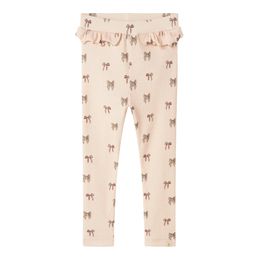 LIL' ATELIER M&auml;dchen Leggings "NMFGAVO EFI SLIM LEGGING LIL NOOS", rosa, Gr. 92, bedruckt, Jersey, Obermaterial: 57% Baumwolle, 38% Lyocell, 5%