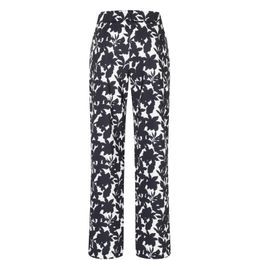 MAC Damen Stoffhose "EASY WIDELEG", schwarz, Gr. 36, bedruckt, Web, Obermaterial: 75% Polyester, 25% Elasthan, Hosen, sehr elastische Qualit&auml;t,