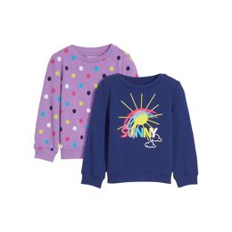 bonprix Kinder Sweatshirt "Sweatshirt aus reiner Baumwolle (2er Pack)", blau, Gr. 92, Obermaterial: 100% Baumwolle, Sweatshirts, Regular Fit, Casual