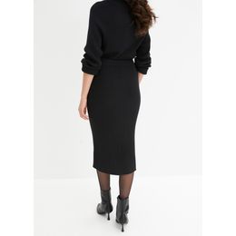 bonprix Damen Strickrock, schwarz, Gr. 36, unifarben, Strick, Obermaterial: 80% Viskose, 20% Polyamid, R&ouml;cke, aus Viskosemischung, k&ouml;rpernahe