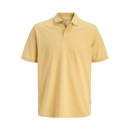 Jack & Jones JACK & JONES Herren Poloshirt "JPRBLUWILL SS WASH POLO SN", beige, Gr. S, unifarben, Jersey, Obermaterial: 100% Baumwolle, Shirts, Baumwolle, regular