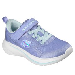 Skechers M&auml;dchen Sneaker "WAVE 92", Gr. 30, lila, Lederimitat, Textil, Glitzer, Schuhe, Schlupfschuh mit Glitzer f&uuml;r M&auml;dchen, Gr&ouml;&szlig;enschablone zum