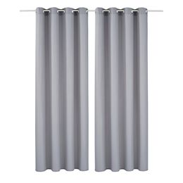 Vorhang OTTO HOME, B:140cm H:265cm, grau, Polyester, Recyceltes Material, Wohnzimmer, Gardinen, "Raja", einfarbig, Einfache Montage, Pflegeleicht,