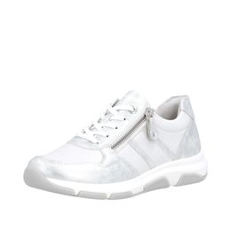 Remonte Damen Keilsneaker, Gr. 43wei&szlig;, ice, Lederimitat, metallic, Schuhe, Schn&uuml;rschuh, Halbschuh, Freizeitsneaker in veganer Verarbeitung