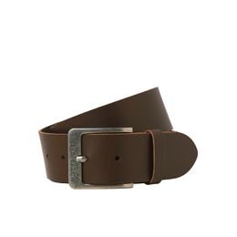 Jack & Jones JACK & JONES Herren Lederg&uuml;rtel "JACBRAGA LEATHER BELT SN"braun stone, Gr. 95, unifarben, Leder, G&uuml;rtel, mit silberner Schlie&szlig;e