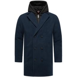 STONE HARBOUR Herren Wintermantel "Darioon XX", blau, Gr. XXL, Obermaterial 1: 95% Polyester, 3% Viskose, 2% Elasthan. Obermaterial 2: 100%