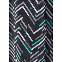 Lascana Damen Oversize-Tankini, schwarz, Gr. 54, bedruckt, Polyamid, Bikini-Sets, mit grafischem Print