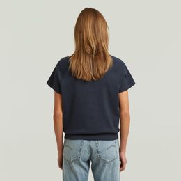 G-Star Raw G-STAR Damen T-Shirt "Raglan", blau, Gr. S, unifarben, Single Jersey, Obermaterial: 100% Baumwolle, Shirts, Rundhalsform, mit angesetztem B&uuml;ndchen