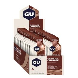 GU Energy Gel Chocolate Outrage Karton (24 x 32g) Ern&auml;hrung Unisex