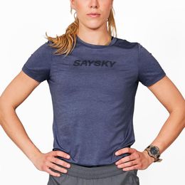Saysky Logo Pace T-Shirt Bekleidung Damen blau