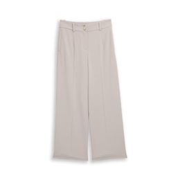 Tom Tailor Damen TTLEA WIDE Hose mit B&uuml;gelfalte, grau, Uni, Gr. 44/32