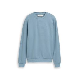 Tom Tailor Denim Herren Sweatshirt aus Baumwolle, blau, Uni, Gr. XXL