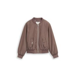 Tom Tailor M&auml;dchen Bomberjacke mit wasserabweisender Funktion, braun, Uni, Gr. 140