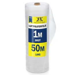 KK VERPACKUNGEN Luftpolsterfolie 100cm x 50m 2-lagig Noppenh&ouml;he 5mm