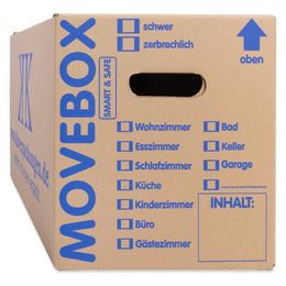 KK VERPACKUNGEN Movebox Umzugskarton 633x288x311mm 2-wellig bis 30kg 5 St&uuml;ck