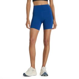 New Balance Sleek Pocket High Rise 6 Inch Shorts Damen