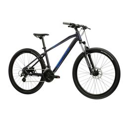 Mountainbike KROSS "Hardtail 29" Hexagon 2.0 blau 21 G&auml;nge" Gr. 43, blau, schwarz, Fahrr&auml;der, Herren, 43cm, 29 Zoll (73,66cm) hinten: 29 Zoll (73,66cm), KROSS Mountainbike Hardtail 29" Hexagon 2.0 blau 21 G&auml;nge