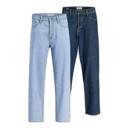 Jack & Jones Relax-fit-Jeans JACK & JONES "JJIALEX JJORIGINAL SQ 060/738 2PK MP", Herren, Gr. 32, L&auml;nge 30, blau denim pack:sq 738, Denim/Jeans, Obermaterial: 100% Baumwolle, unifarben, lang, Jeans
