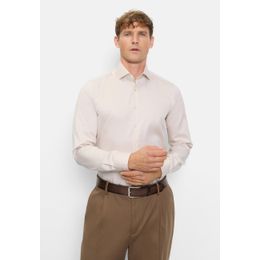 Businesshemd OLYMP "OLYMP Level Five, body fit, Royal Kent", Herren, Gr. 41, Normaler Arm, natur, 100% Baumwolle, Hemden