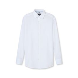 OLYMP Herren Businesshemd "OLYMP Luxor 24/Seven, Modern Fit, New Kent"wei&szlig;, Gr. 45, 64% Baumwolle, 27% Polyester, 9% Elasthan, Hemden