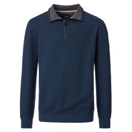 Sweatshirt Casamoda "Casamoda Sweatshirt uni", Herren, Gr. L, blau, Sweatshirts Sweatshirt