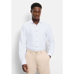 OLYMP Herren Businesshemd "OLYMP Level Five 24/Seven, body fit, Modern Kent"wei&szlig;, Gr. 38, 64% Baumwolle, 27% Polyester, 9% Elasthan, Hemden