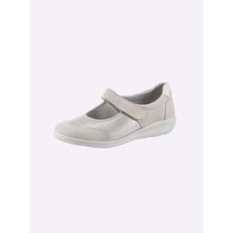 Slipper Casual Looks, Damen, Gr. 39, beige (sand), Glattleder, Nubukleder, Textil, Schuhe Slipper