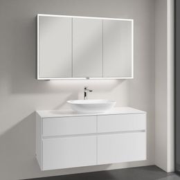 Villeroy & Boch Villeroy & Boch Embrace Schrank mit Loop & Friends Waschtisch, mit Spiegelschrank My View Now, 4A490101+A95700DH+A4551200, My View Now