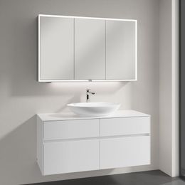 Villeroy & Boch Villeroy & Boch Embrace Schrank mit Loop & Friends Waschtisch, mit Spiegelschrank My View Now, 4A4800R1+A95700DH+A4551200, My View Now