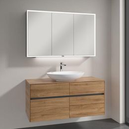 Villeroy & Boch Villeroy & Boch Embrace Schrank mit Loop & Friends Waschtisch, mit Spiegelschrank My View Now, 4A4801R1+A95700RH+A4551200, My View Now