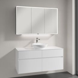 Villeroy & Boch Villeroy & Boch Embrace Schrank mit Loop & Friends Waschtisch, mit Spiegelschrank My View Now, 4A4601R1+A95700DH+A4551200, My View Now